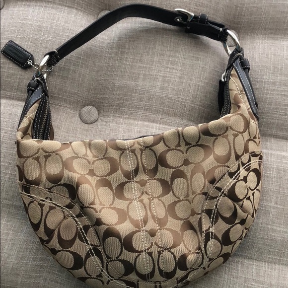 Coach | Bags | Coach Signature Print Shoulder Bag | Poshmark
